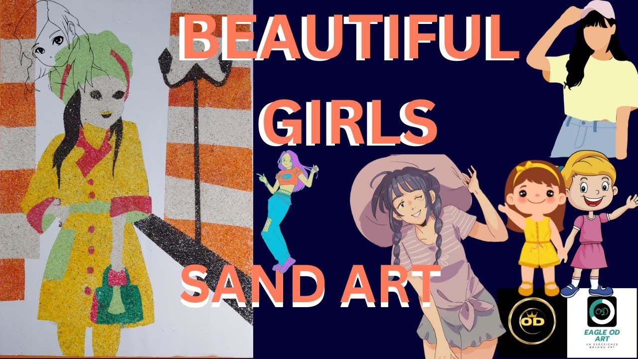 Beautiful girl|sand art |coloured sand - YouTube