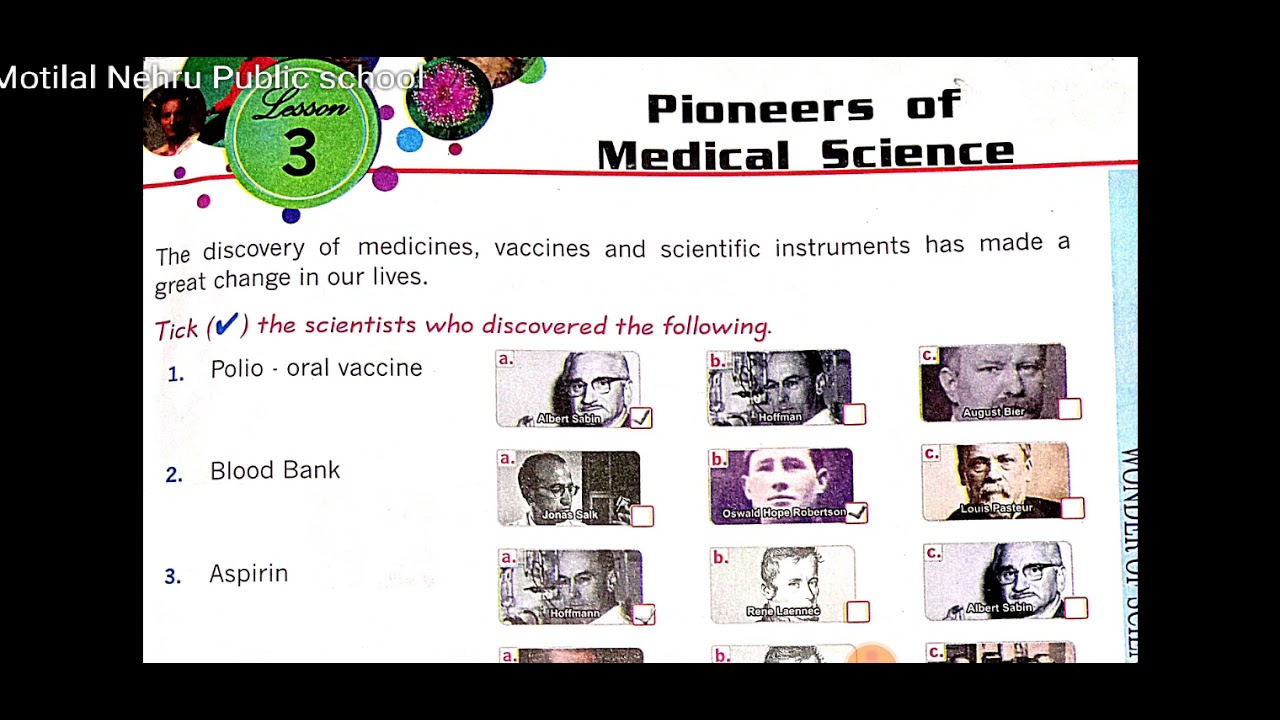 Lesson - 3 ( Pioneers of medical science) - YouTube