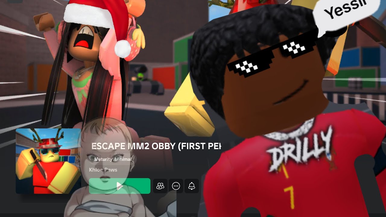 Playing escape mm2 obby(but in mil base) - YouTube