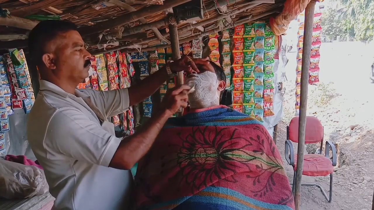 Roadside Face shave by Poor Barber - YouTube