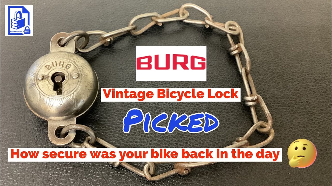 688. Vintage BURG Bicycle chain padlock picked open | How secure were ...