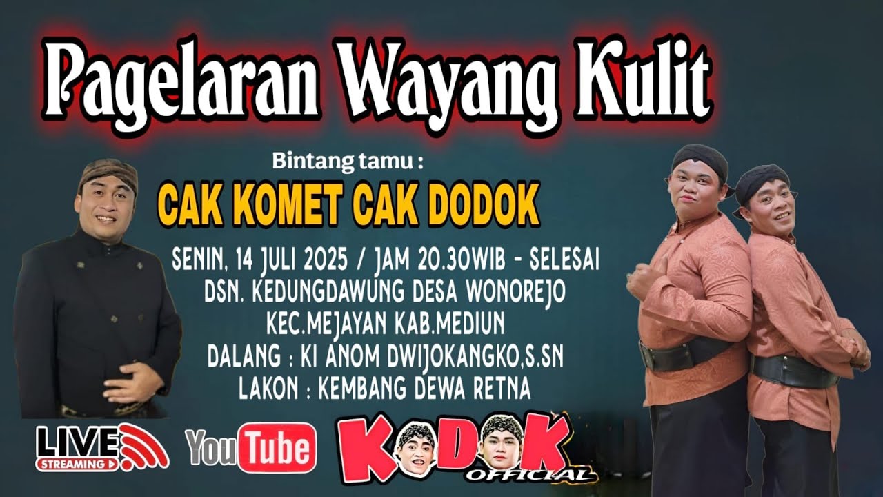 🔴LIVE STREAMING KODOK OFFICIAL (CAK KOMET CAK DODO) DESA WONOREJO KEC ...
