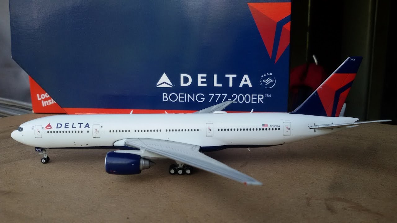 Gemini Jets 1:400 Delta B777-200ER (N865DA). - YouTube