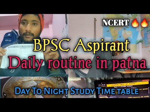 BPSC Aspirant Study Vlogs 📖 🔥 || BPSC Aspirant Daily routine in patna 🔥|| BPSC Aspirant Room ...
