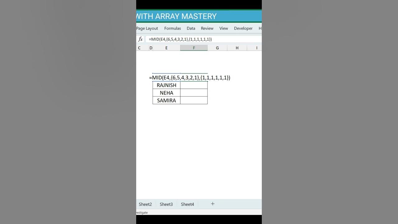 Power Of Array Function In Excel Array Mastery Array Formula Youtube 7154