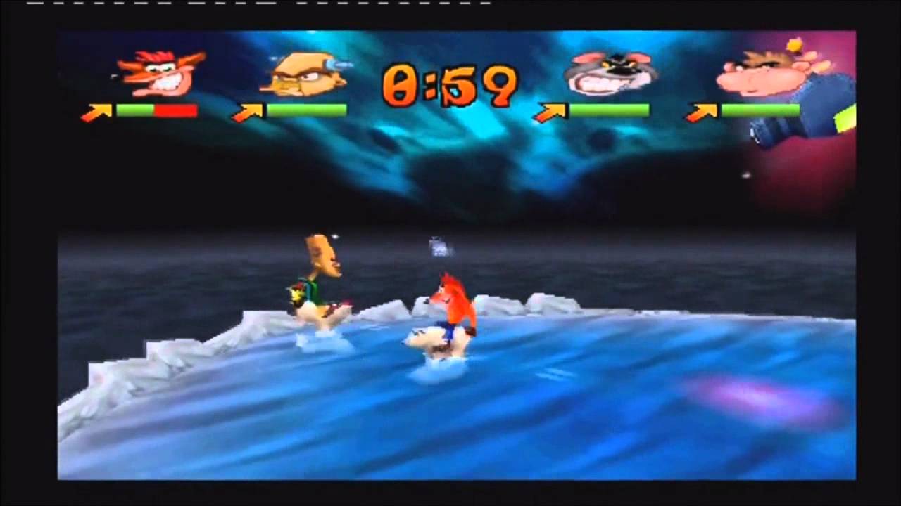 Crash Bash Walkthrough World 1 Mini Game 2 Polar Panic - YouTube