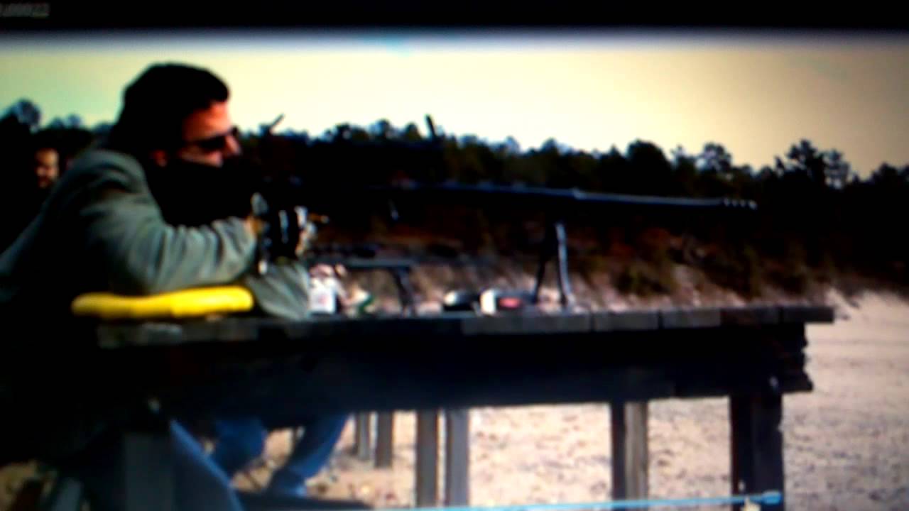 Tom shooting Mike's 50 cal. for the first time - YouTube