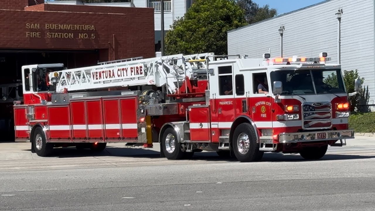 Ventura City Fire Department— Medic Truck 5 ( MT5 ) Responding to a ...