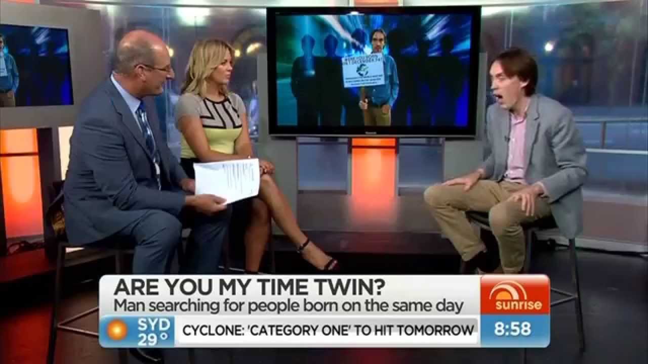 Searching for time twins, interview on Sunrise TV show in Australia ...