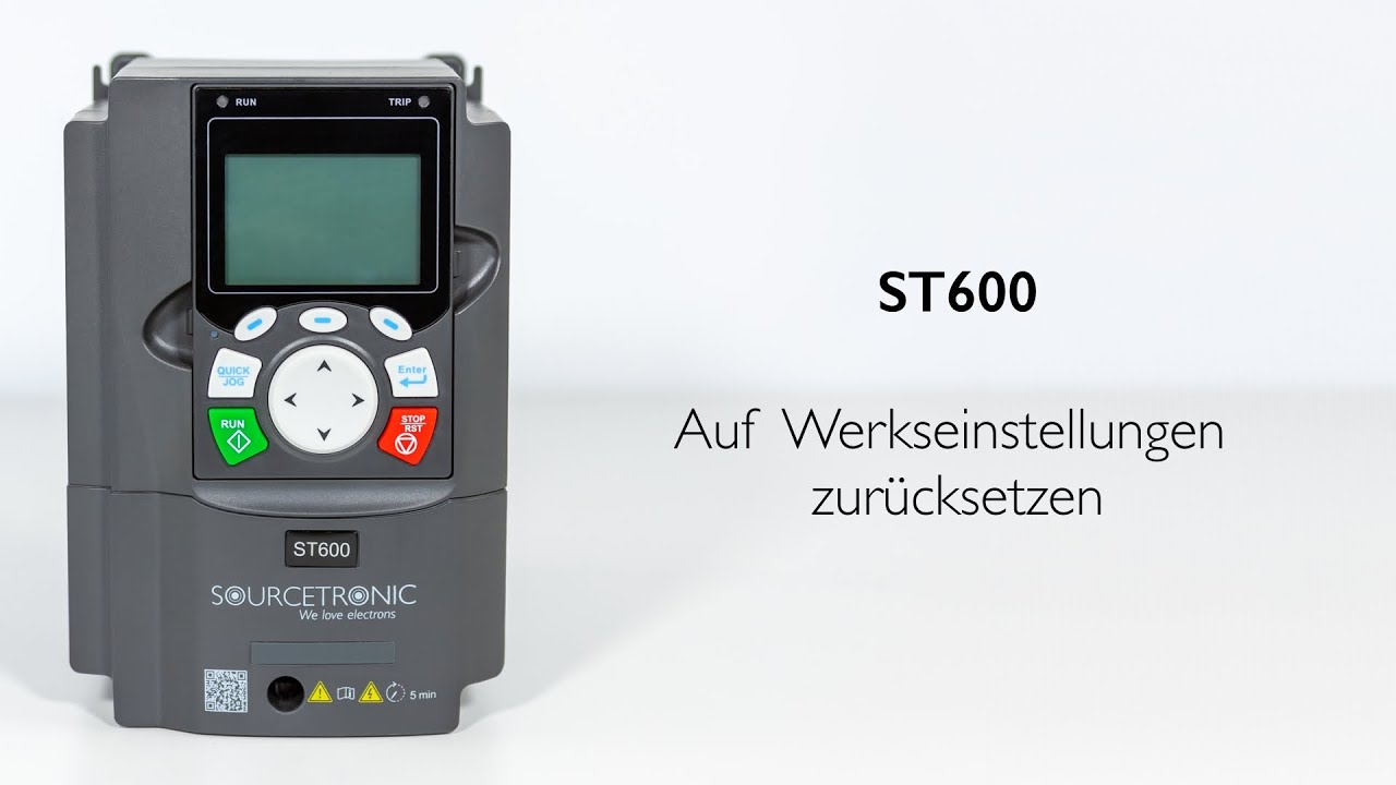Sourcetronic Frequenzumrichter ST600 auf Werkseinstellungen ...
