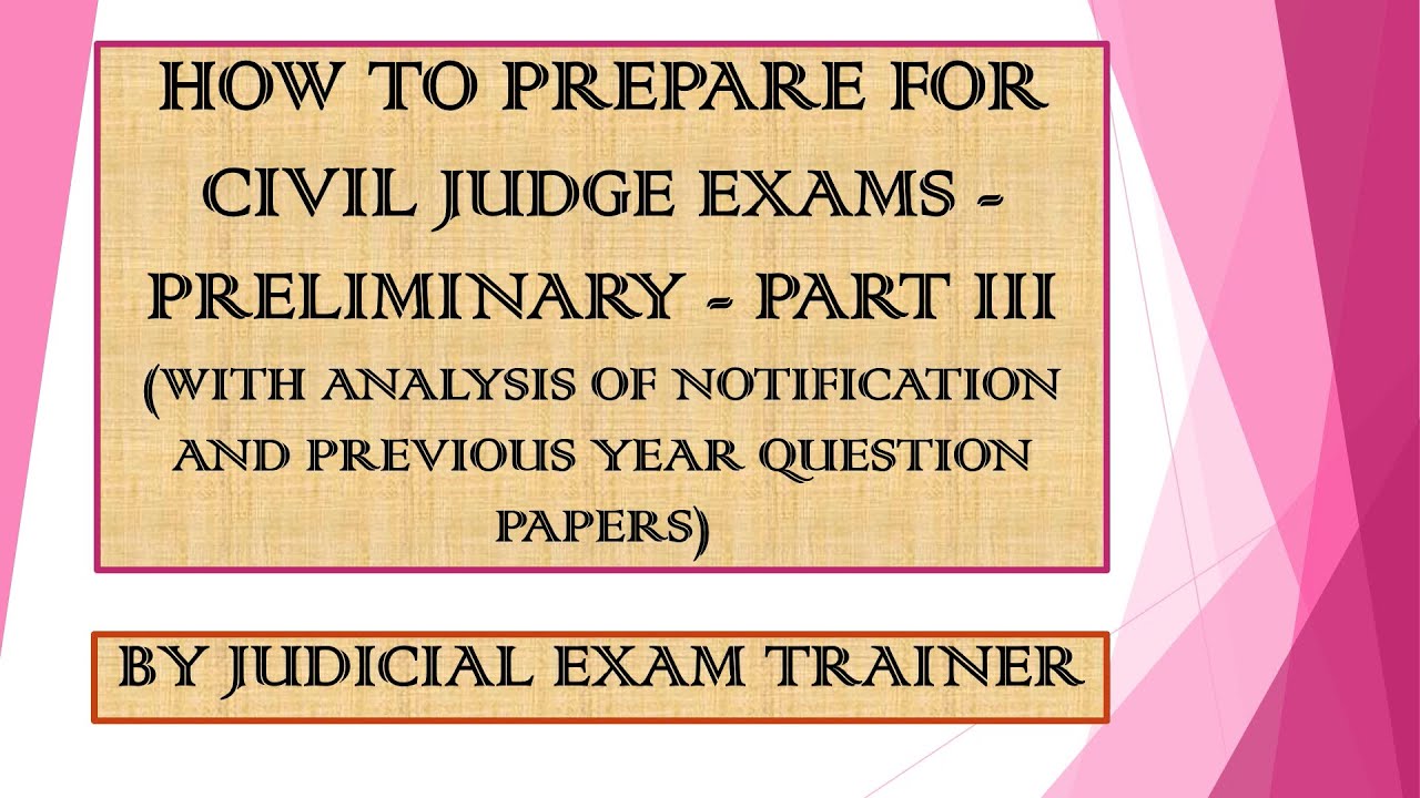 English - How to prepare for Civil Judge Exam - Preliminary - Part 3 ...