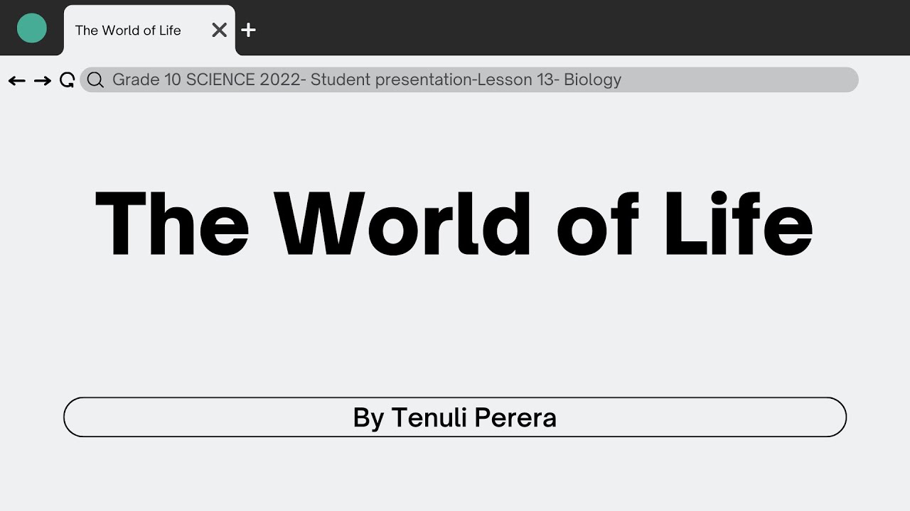 The World of Life | Tenuli Perera - YouTube