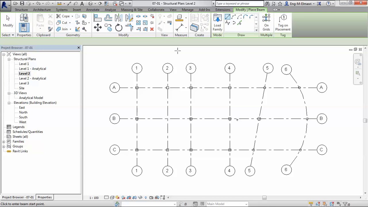 Revit Structure | 07 Structural Framings | 01 Drawing Beams - YouTube