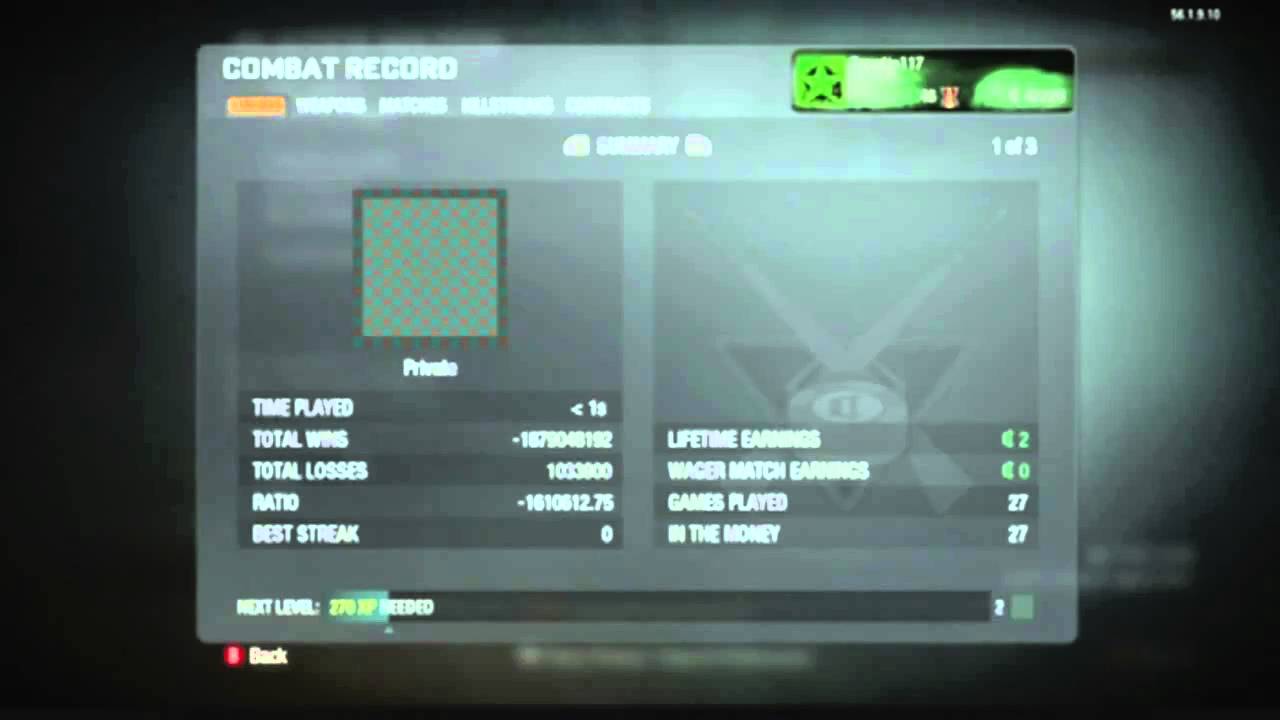 Call of Duty Black Ops - Combat Record Glitch - YouTube