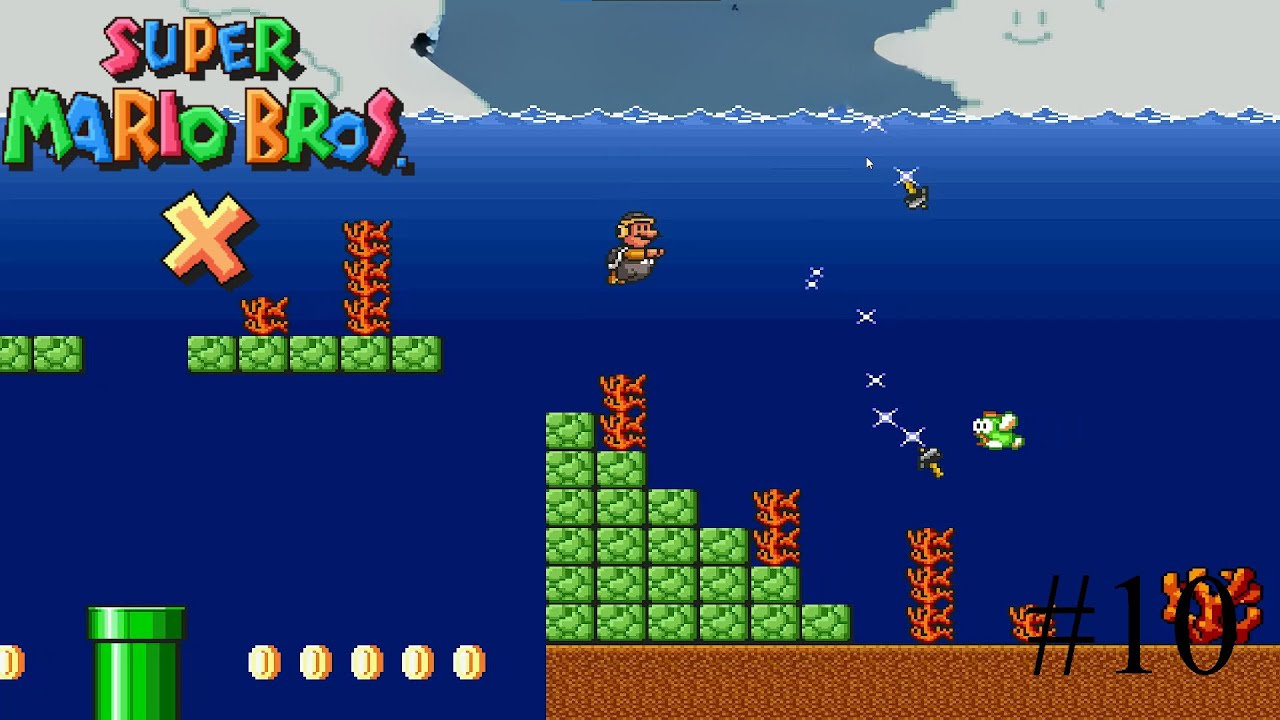 Super Mario Bros X #10 A Fase Da água não tá tão fácil (PC-GAMEPLAY PT ...