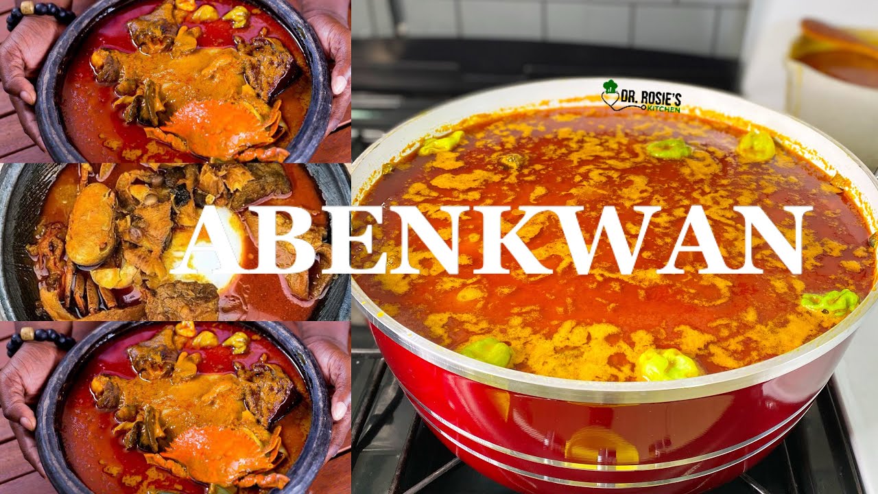 Authentic Ghanaian Abenkwan (palm nut soup) how to prepare delicious ...