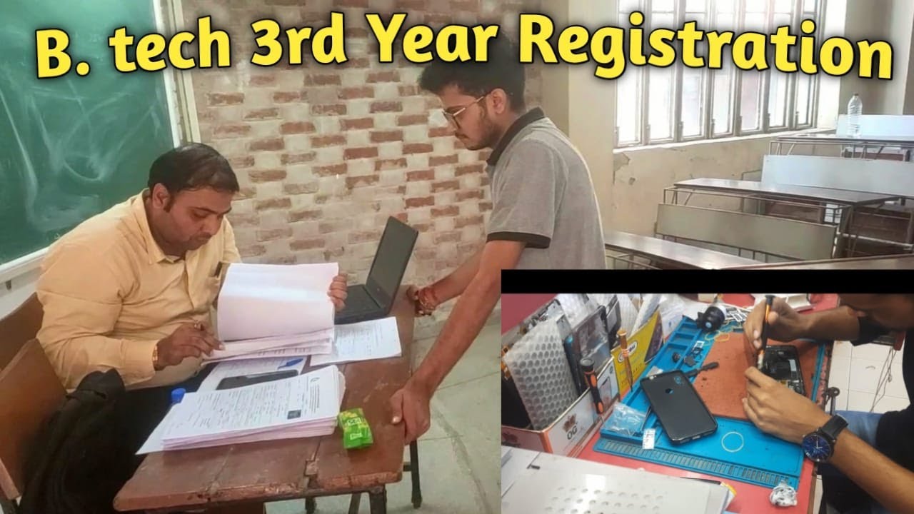 B.tech 3rd Year Registration Completed | Mobile Kharab Ho Gya Mera | Engineering Lifestyle Vlog😥 ...