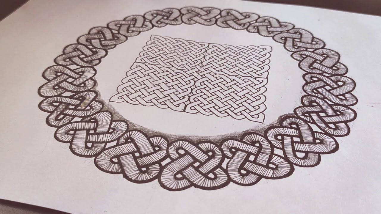Circular celtic knot design | #Learnwithme - YouTube