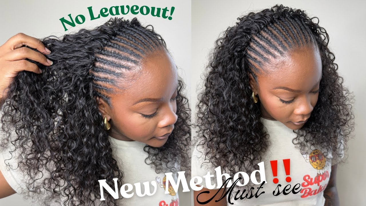 New* Crochet Method for Half Up Half Down Braids| Protective Style #2 ...