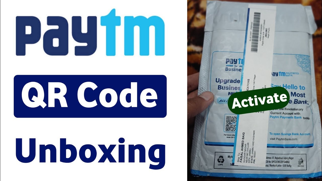 Paytm QR Code Unboxing & Activate || Paytm qr code stand unboxing ...