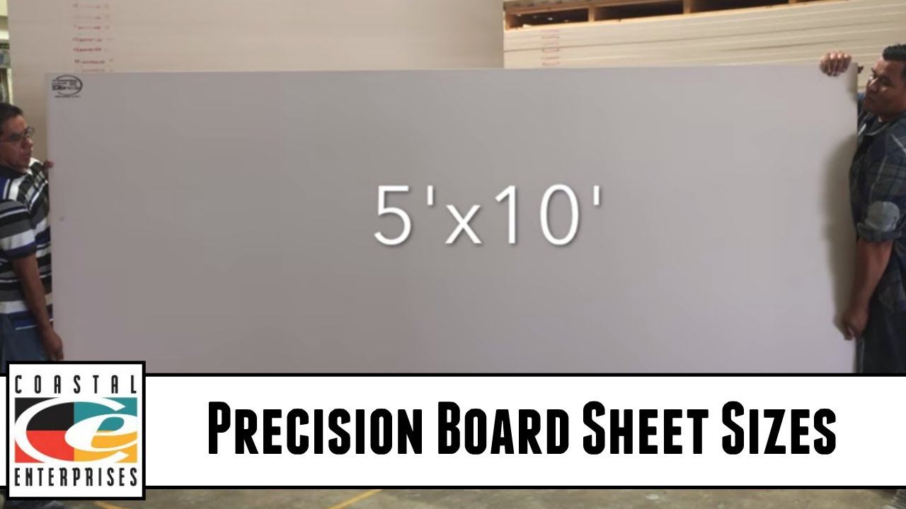 Precision Board Sheet Sizes - YouTube
