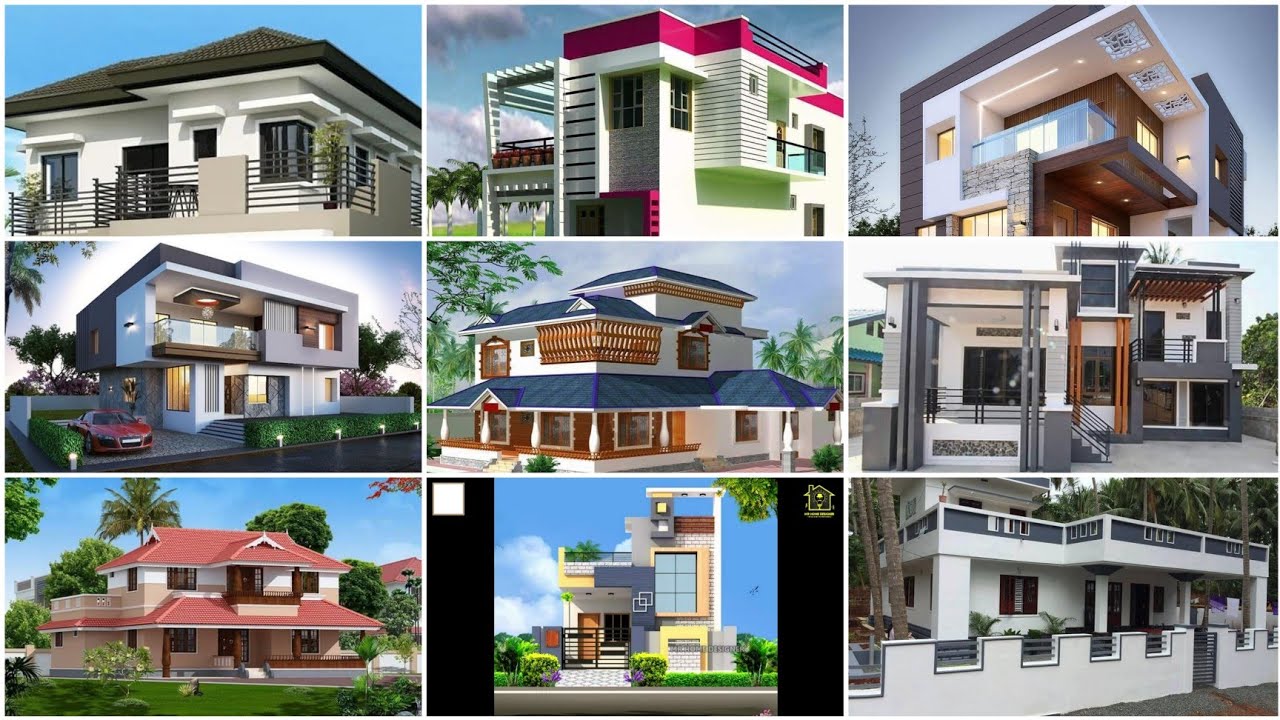 40*30 Latest Small House Front Elevation Designs | Double Floor House ...