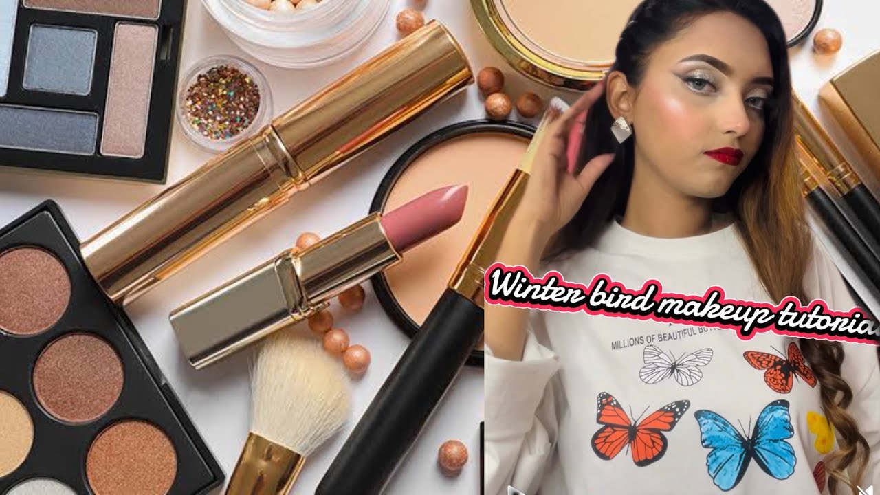 Winter Bird Makeup Tutorial ||Makeup tutorial ||Silver glittery look ||Makeup look with white ...