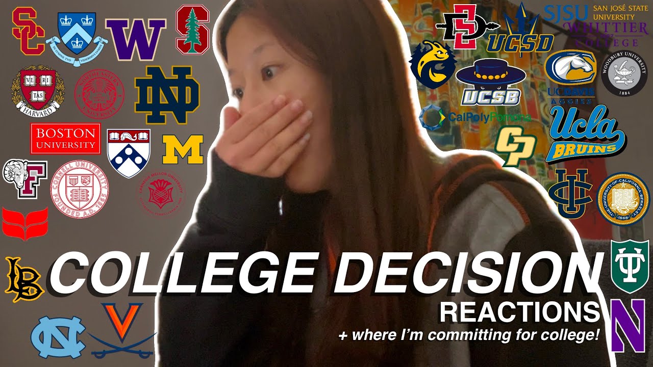 COLLEGE DECISION REACTIONS 2024 | (ivies, t20s, UCs, CSUs, + more!!) 32 ...