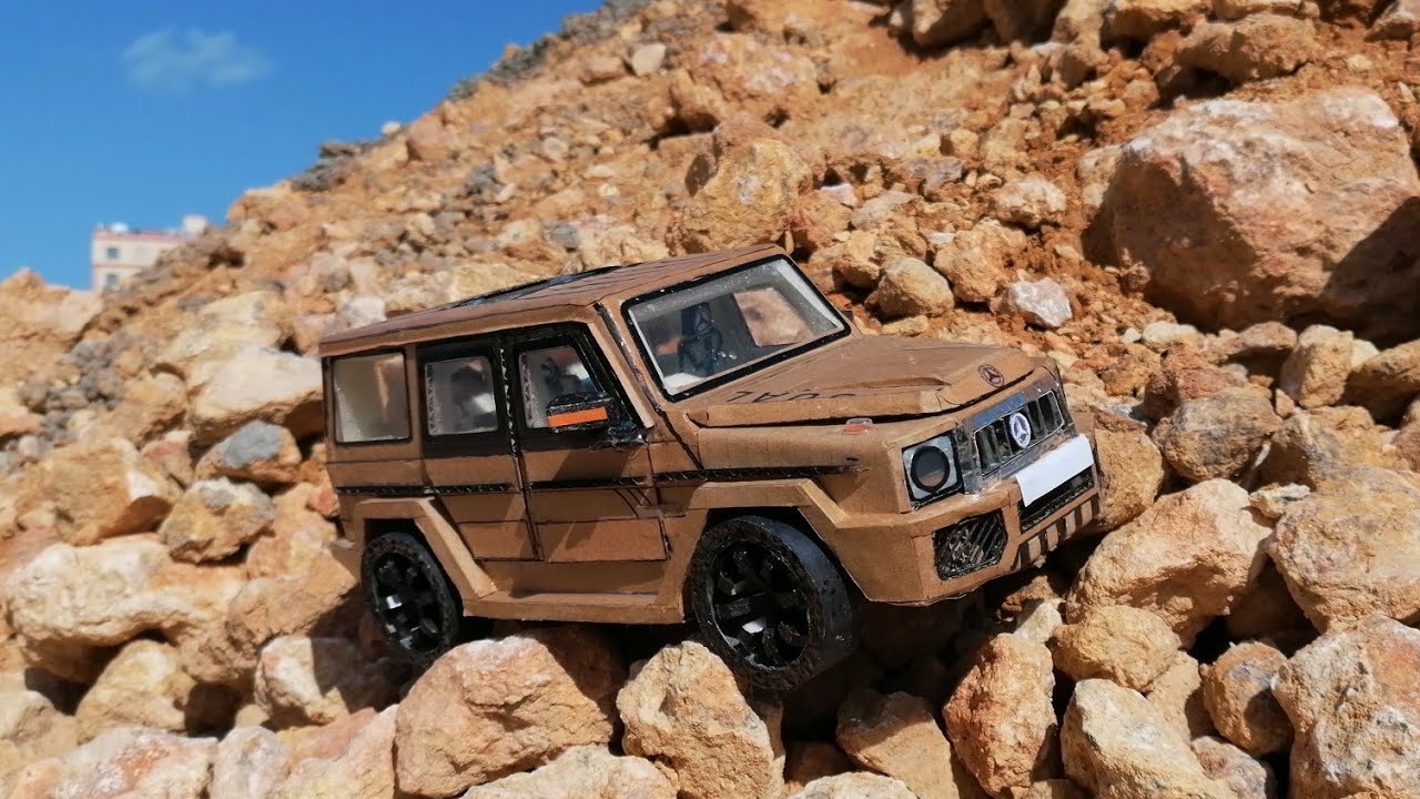 Handmade #Cardboard #AMG G wagon with sliding sunroof, handmade alloy ...