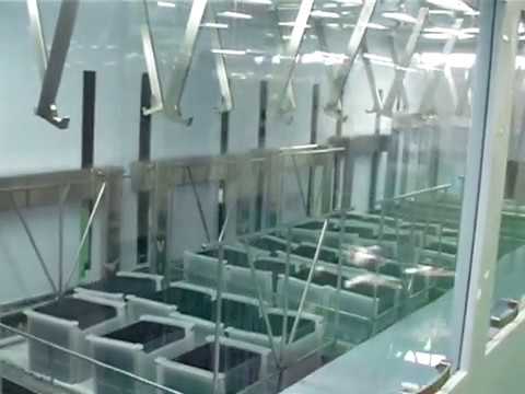 Silicon wafer automatic ultrasonic cleaning line - YouTube