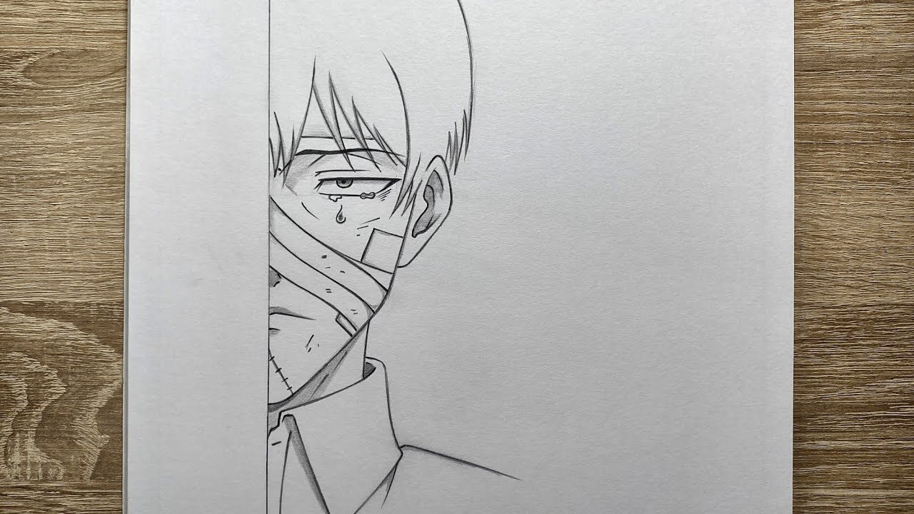 How to draw Levi half face step by step | Attack On Titan - YouTube