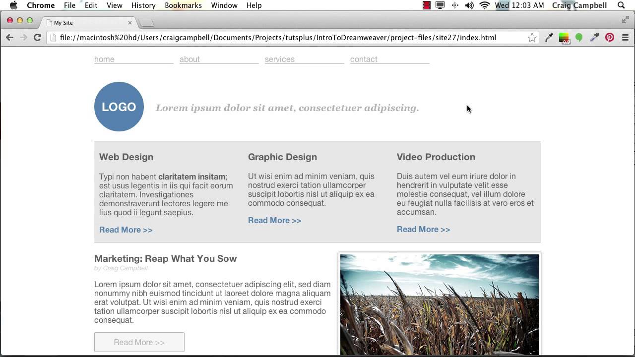 Introduction to Dreamweaver CC: The Dreamweaver Interface - YouTube