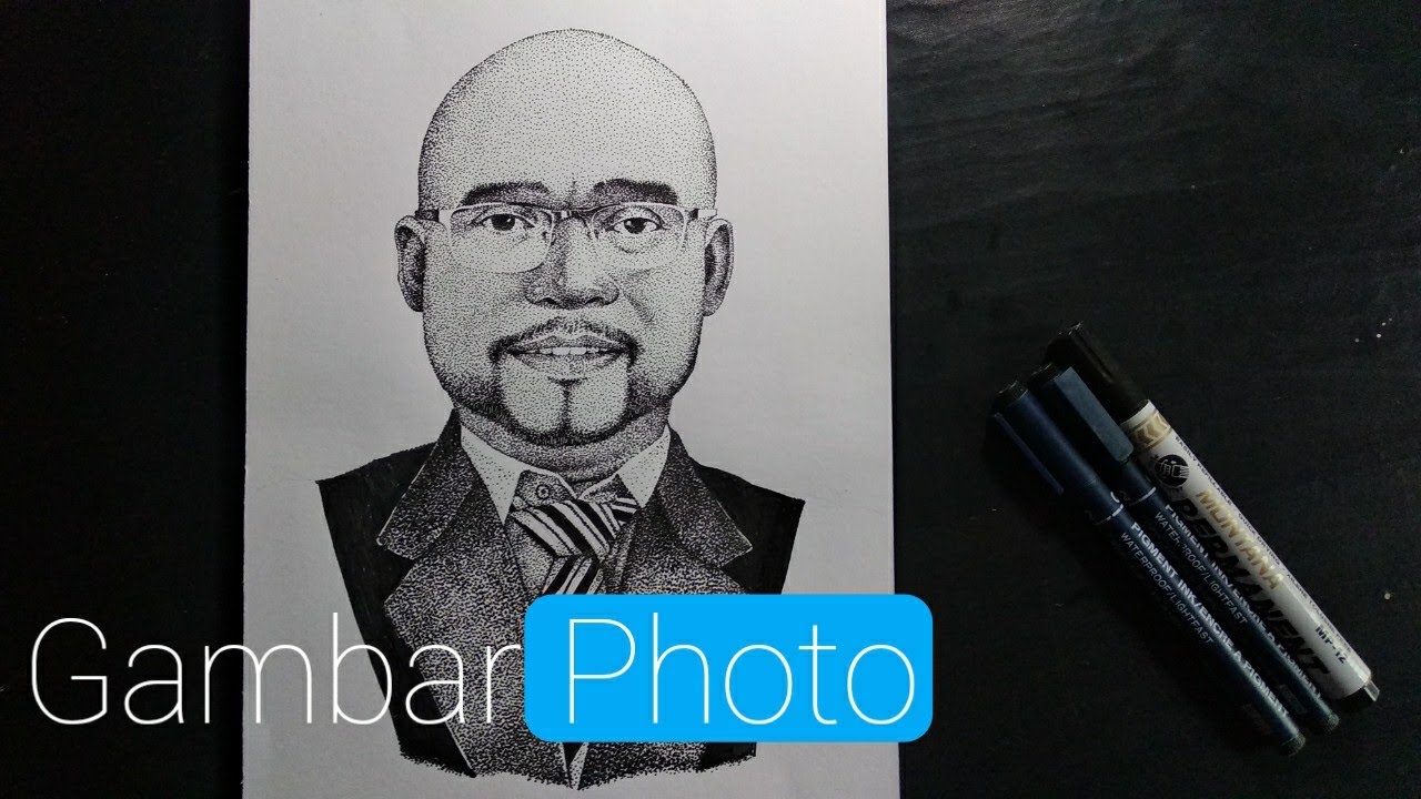Keren dan realis !!Cara menggambar wajah realis seperti printing ...
