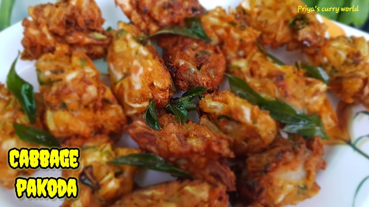 Cabbage Pakoda with rice flour | Pakoda | Cabbage Recipes | Tea time ...
