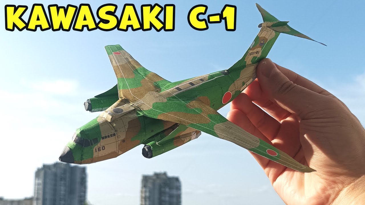 Papercraft Kawasaki C-1 Transport Aircraft Make at home | PAPER MODEL ...
