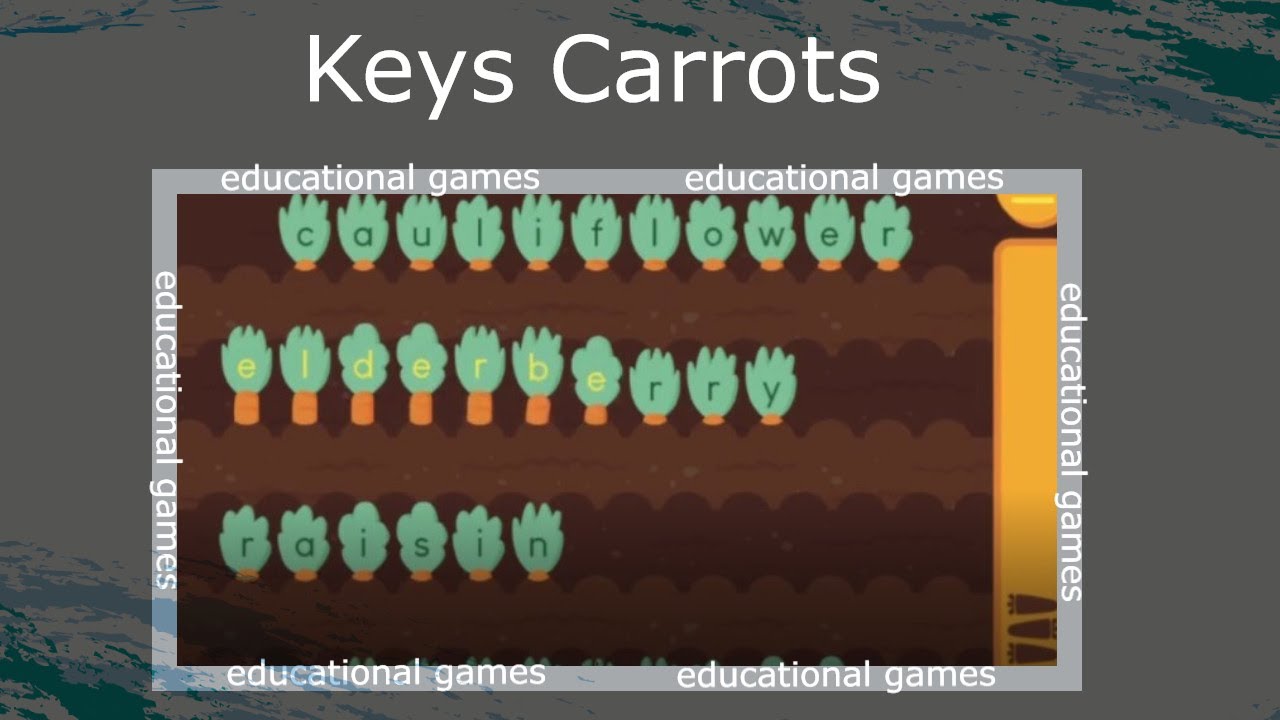 Keys Carrots |Typing Games #educationalgame - YouTube