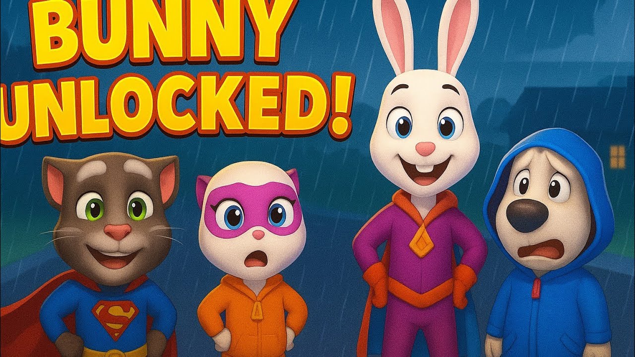 Bunny UNLOCKED! 🐰 Superhero Tom, Angela, Hank & Rain Adventure Begins ...