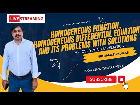 Homogeneous function|Homogeneous Differnetial Equation|Solution of ...