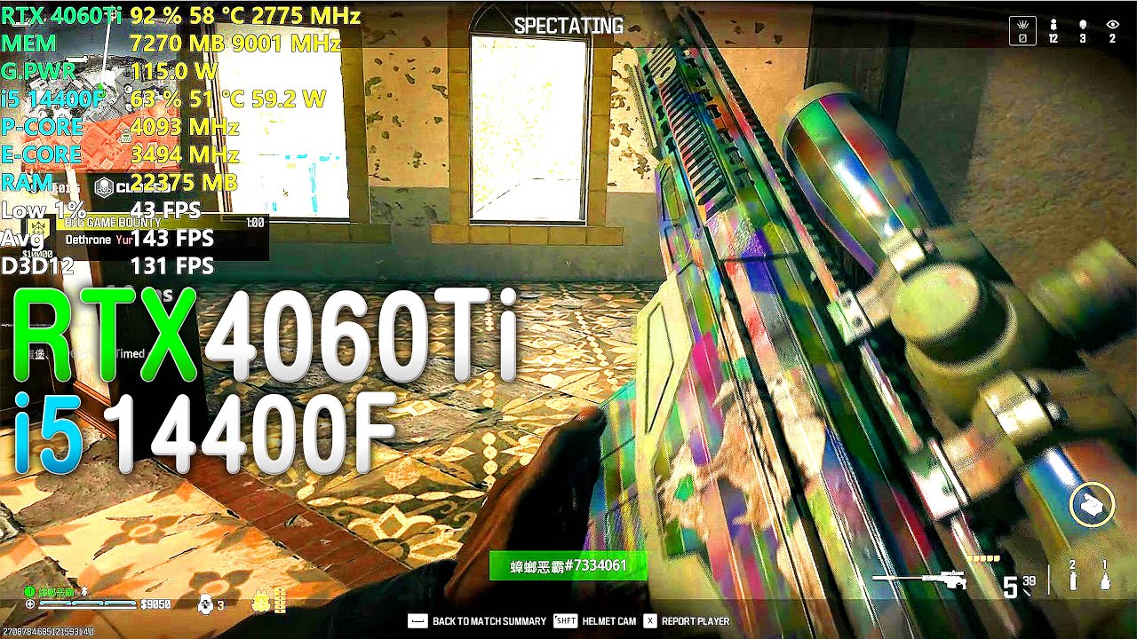 Call Of Duty: Warzone "3" / Season 3 - i5 14400F + RTX 4060 Ti - NVIDIA ...