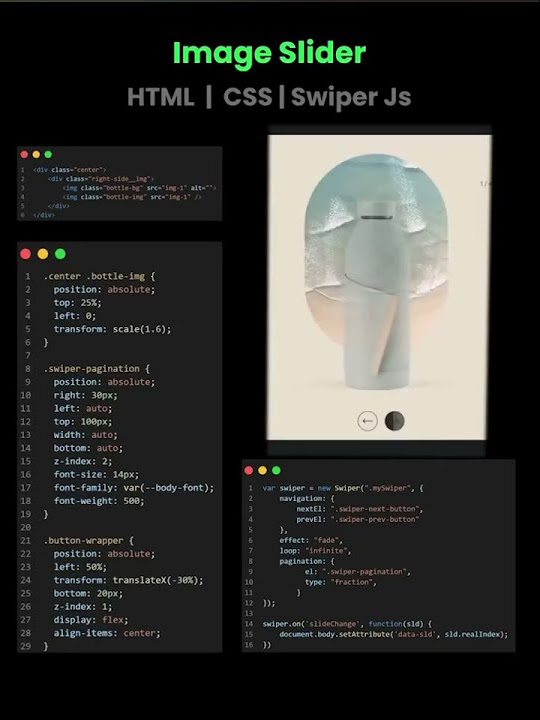 Image Slider Html5 CSS Swiper Js - YouTube