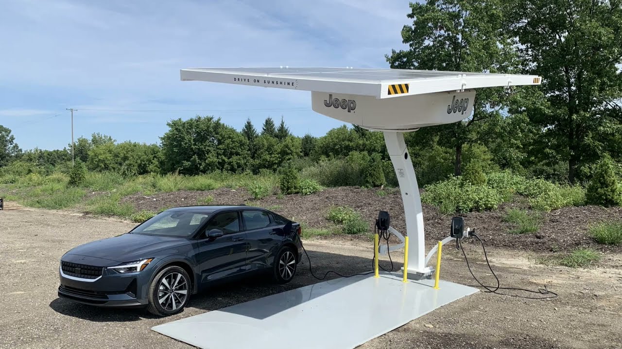 Electrify America EV ARC Solar Charger - YouTube