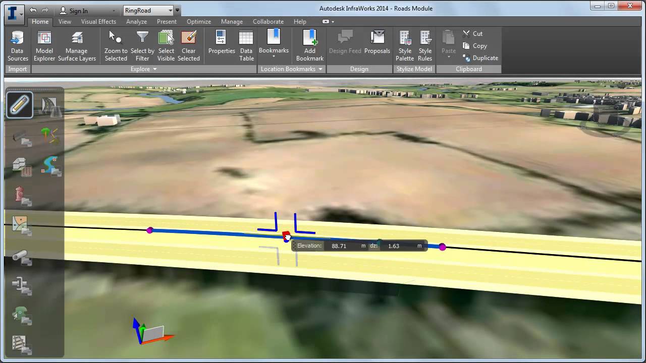 Autodesk InfraWorks: Roads & Highways Module: Editing Roads - YouTube