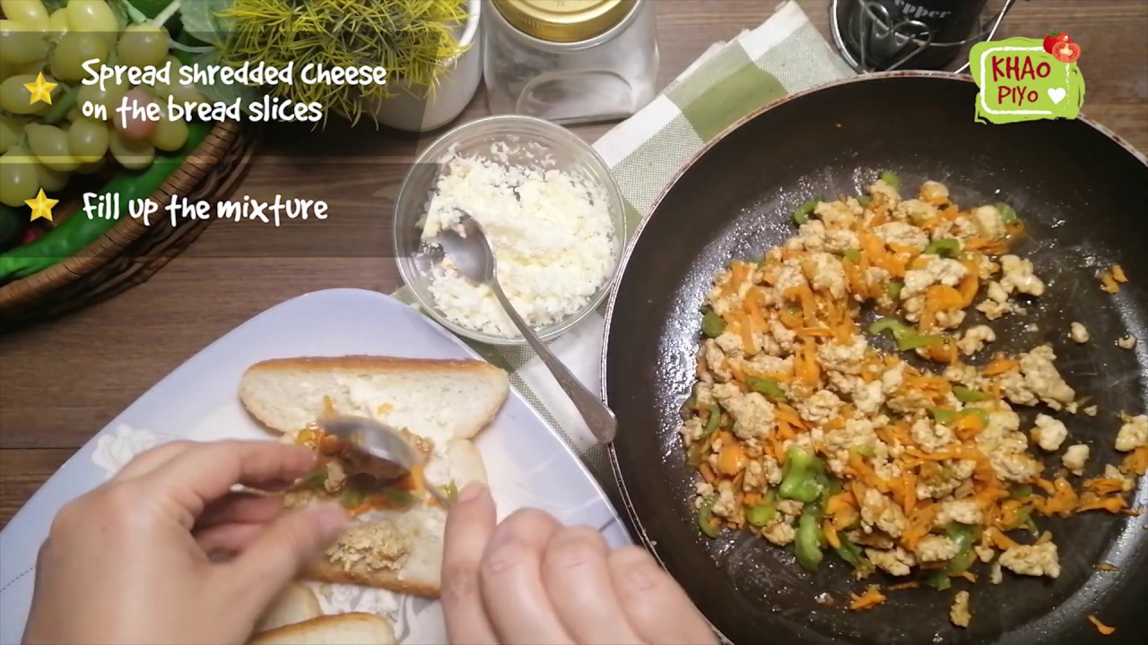 CHICKEN CHEESE GRILLED SANDWICH - Khao Piyo - YouTube