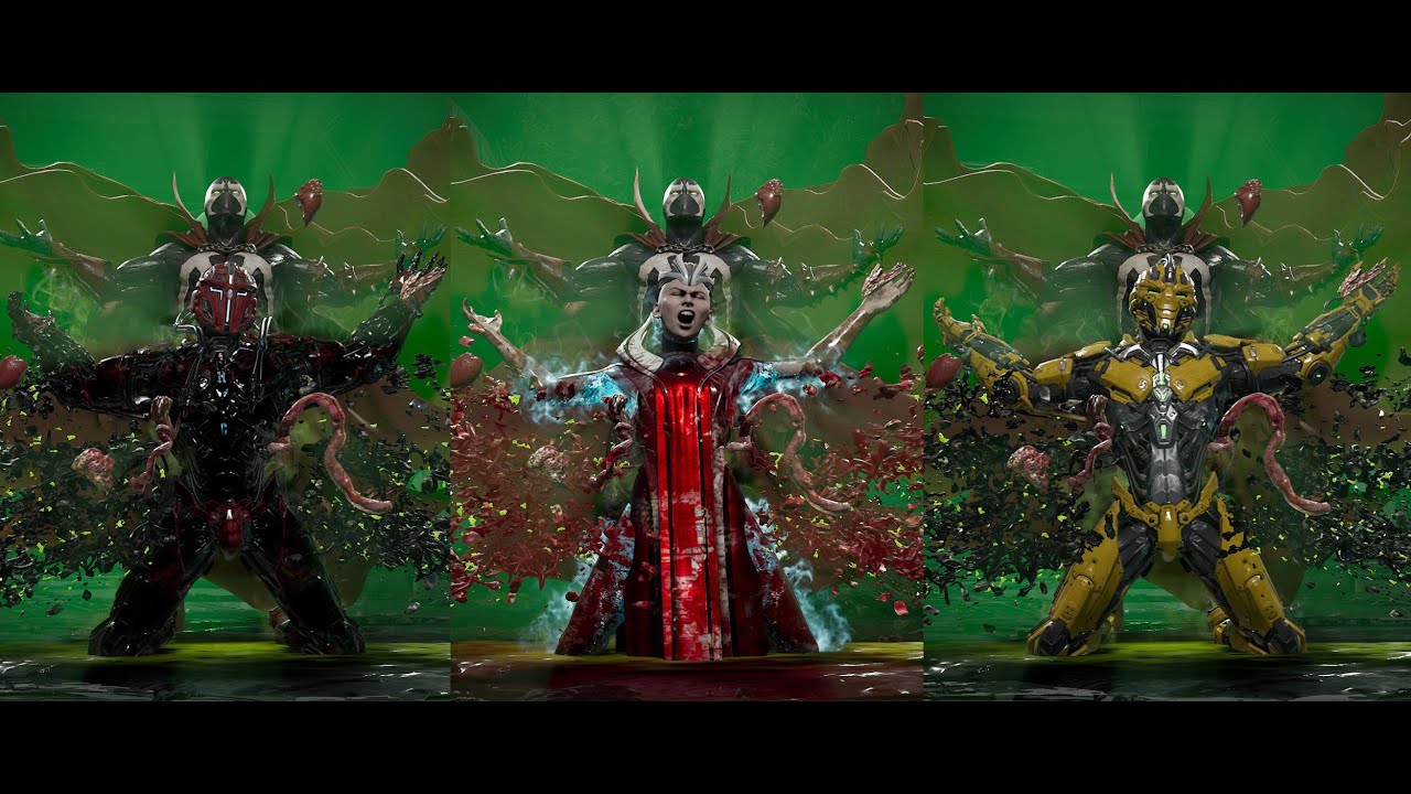 MK11 Spawn Fatal Blow Fatality On Sektor, Cyrax, Kronika - YouTube