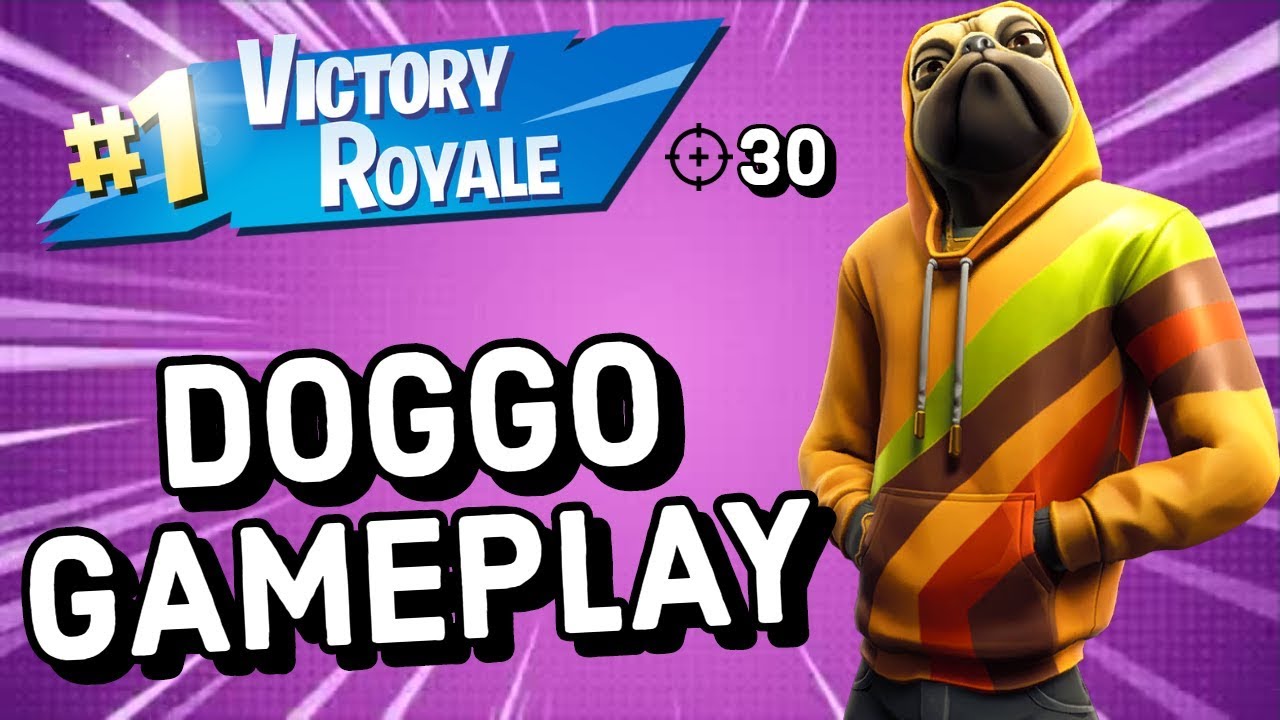 DOGGO Skin Gameplay In Fortnite Battle Royale - YouTube