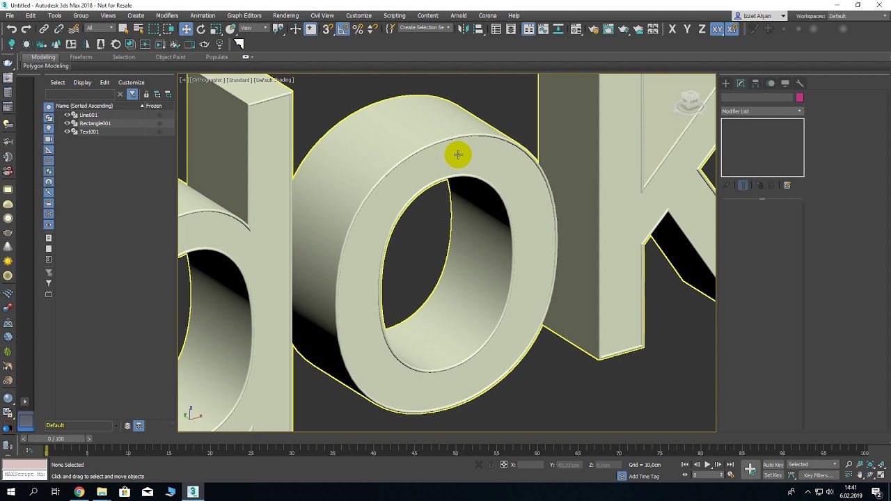 3ds Max 2018 - Ders 51 Bevel ve Bevel Profile Komutu Kullanımı - YouTube