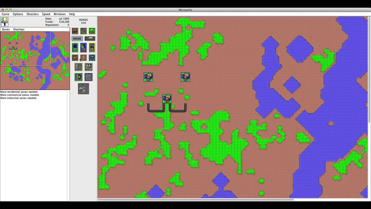 Micropolis- Open Source Port of the Original Sim City - YouTube