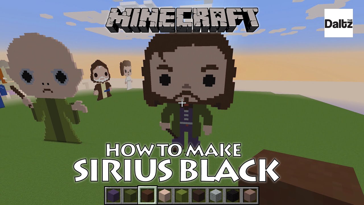 Minecraft Pixel Art - Sirius Black - YouTube