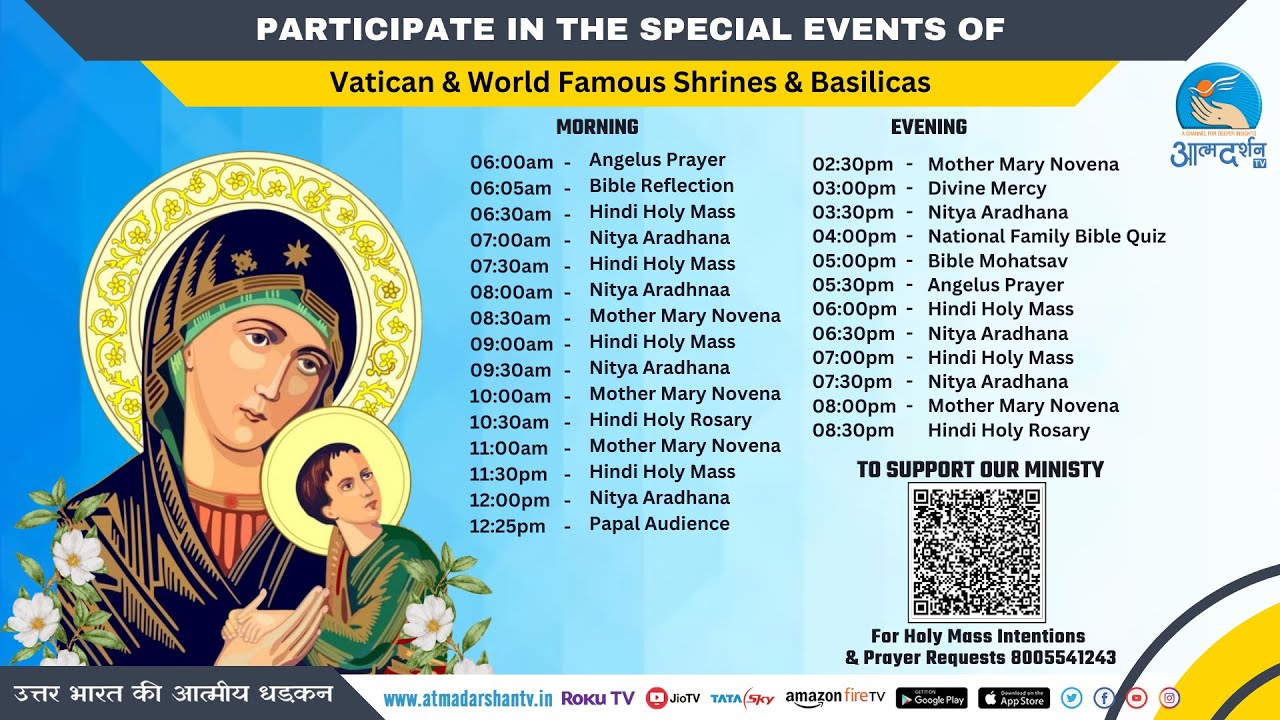 LIVE Wednesday 27th March 2024 || Atmadarshan TV Daily Schedule ...