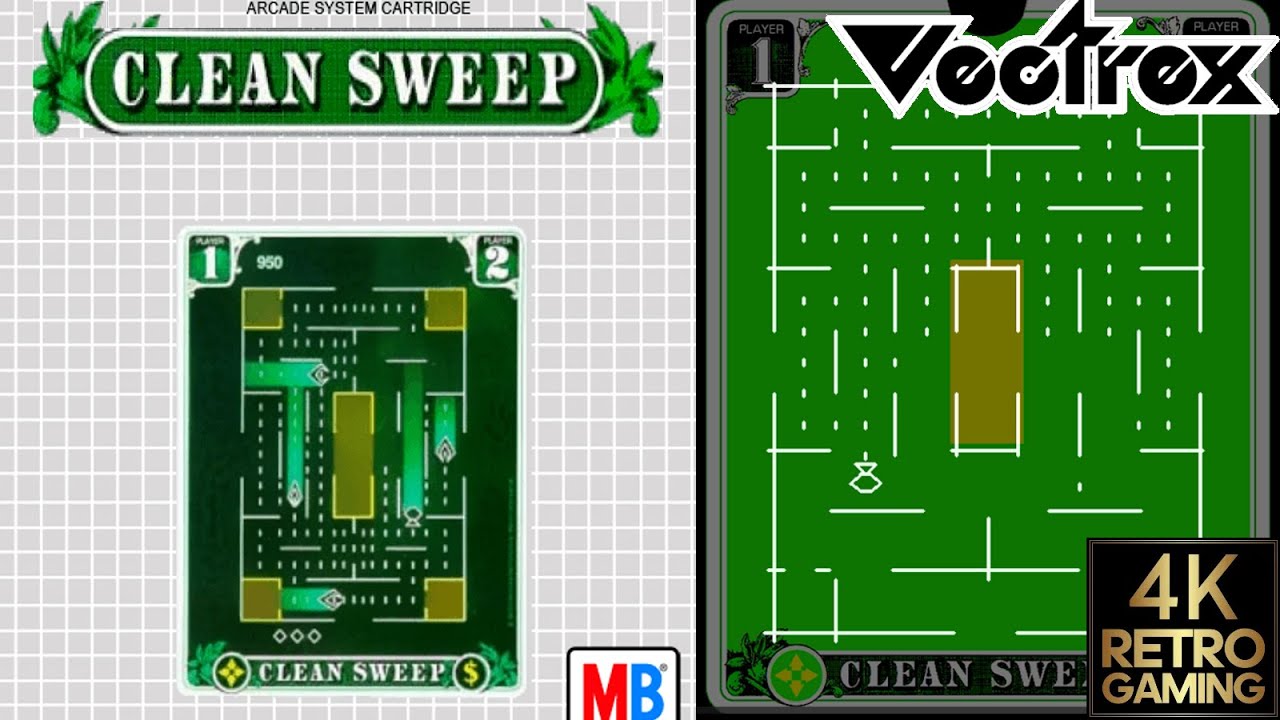 Clean Sweep Vectrex 4k Gameplay - YouTube